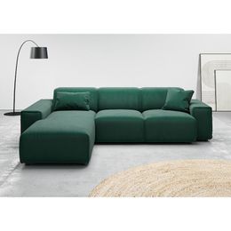 Home Affaire Ecksofa &raquo;Glimminge L-Form auch in Breitcord, Feincord + Easy care-Bezug,&laquo; Breite 264, Zierkissen gr&uuml;n 95% Polyester, 5% Nylon