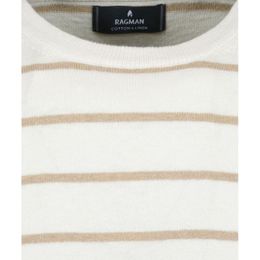 Ragman Rundhalspullover Ecru-008 48 48 Rundhals