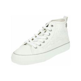 Mustang Shoes Sneaker &raquo;Sneaker Lederimitat/Textil&laquo; Wei&szlig; 36 36 Verschluss: Schn&uuml;rung