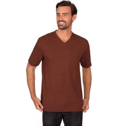 TRIGEMA T-Shirt &raquo;V-Shirt DELUXE Baumwolle&laquo; 1 Stk. zimt-melange M M DELUXE-Single-Jersey