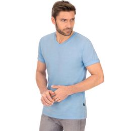 TRIGEMA T-Shirt &raquo;V-Shirt DELUXE Baumwolle&laquo; 1 Stk. iceblue-melange XL XL DELUXE-Single-Jersey