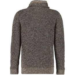 Ragman Rollkragenpullover Taupe-Grau mouliniert-187 56 56 Fancy-Kragen