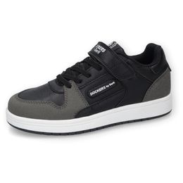 Dockers by Gerli Sneaker, Slip-On Sneaker, Klettschuh, Freizeitschuh mit Gummizug und Klett schwarz-grau 36 36 Basket Retro Sneaker mit Gummizug...