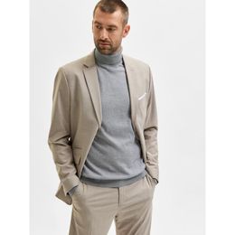 Selected Herren Selected Rollkragenpullover &raquo;SLHBERG ROLL NECK NOOS&laquo; grau L