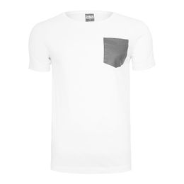 Urban Classics T-Shirt &raquo;Herren Synthetic Leather Pocket Tee&laquo; 1 Stk. white/black M M Vielseitige T-Shirts f&uuml;r jeden Anlass