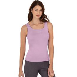 TRIGEMA Tanktop »Trägershirt mit Kristallsteinen« 1 Stk. orchidee M M Elastischer Feinripp