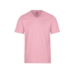 TRIGEMA T-Shirt &raquo;V-Shirt DELUXE Baumwolle&laquo; 1 Stk. ros&eacute; L L DELUXE-Single-Jersey