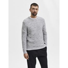 Selected Herren Selected Rundhalspullover &raquo;SLHVINCE LS KNIT BUBBLE CREW NECK NOOS&laquo; beige XXL