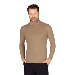 TRIGEMA Rollkragenshirt »Rollkragenshirt« 1 Stk. nougat-melange S S Elastischer Feinripp