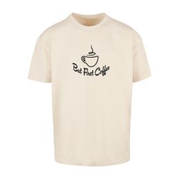 Merchcode T-Shirt &raquo;Herren But First Coffee Heavy Oversized Tee&laquo; 1 Stk. sand XL XL Vielseitige T-Shirts f&uuml;r jeden Anlass
