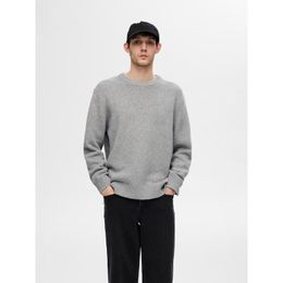 Selected Strickpullover &raquo;SLHCODY LS KNIT RELAXED CREW NECK NOOS&laquo; Light Grey Melange M M Strickpullover von Selected Homme