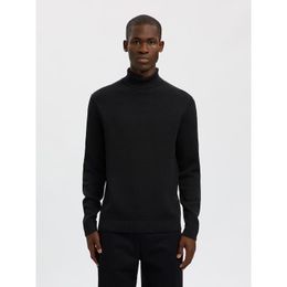 Selected Herren Selected Rollkragenpullover &raquo;SLHDANE LS KNIT STRUCTURE ROLL NECK NOOS&laquo; schwarz M