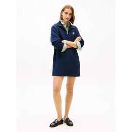 Tommy Hilfiger Minikleid »TH SCRIPT 1/2 ZIP TERRY DRESS« Dark Night Navy XXXL(46) - N-Gr N-Gr XXXL(46) Kleid von Tommy Hilfiger Womanswear