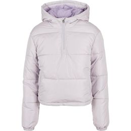 Urban Classics Winterjacke &raquo;Damen Ladies Puffer Pull Over Jacket&laquo; 1 Stk. tlg. mitKapuze softlilac L L Warme Winterjacken f&uuml;r kalte Temperaturen