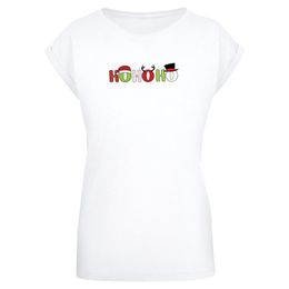 Merchcode T-Shirt &raquo;Ladies Chistmas Ho Ho Ho Tee&laquo; 1 Stk. white L L Locker sitzende Passform mit regul&auml;rer L&auml;nge und extra kurzen Cut-on-&Auml;rmeln