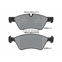 TEXTAR Bremsbelagsatz, Scheibenbremse 2392201 vorne rechts links f&uuml;r MERCEDES-BENZ A0044204020 0004201105 0004209704