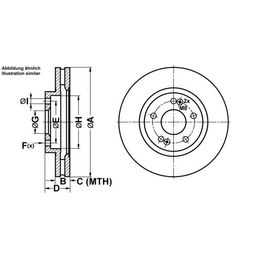 ATE Bremsscheibe 24.0126-0127.1 vorne rechts links bel&uuml;ftet 294mm f&uuml;r HYUNDAI 51712-26100