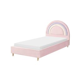 Beliani Kinderbett LANDEILLAU in Rosa/Wei&szlig;/Lila - (W) 99 x (H) 97 x (L) 212 cm | Gr.: onesize
