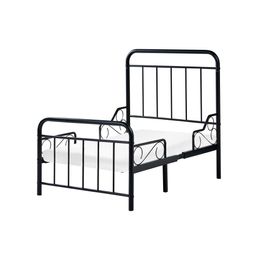 Beliani Kinderbett ANAIS in Schwarz - (W) 96 x (H) 111 x (L) 138 cm | Gr.: onesize