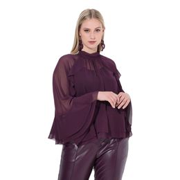 Ulla Popken Bluse in dunkle pflaume | Gr.: onesize