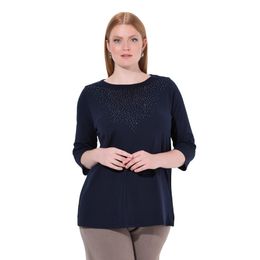 Ulla Popken Shirt in dunkles marine | Gr.: 42-44