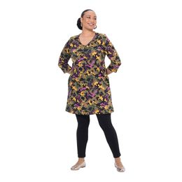 Ulla Popken Longshirt in olivgrau | Gr.: 58-60