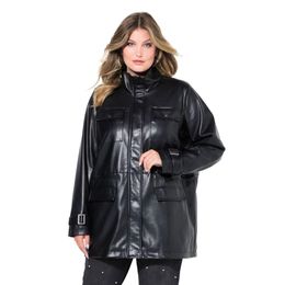 MIAMODA Kunstlederjacke in schwarz | Gr.: 48