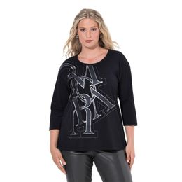 Ulla Popken Shirt in schwarz | Gr.: 46-48