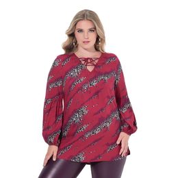 MIAMODA Bluse in weinrot | Gr.: 52