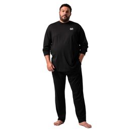 Men Plus Langer Schlafanzug in schwarz | Gr.: XL
