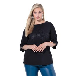 Ulla Popken Langarmshirt in schwarz | Gr.: 54-56