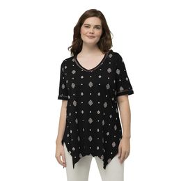Ulla Popken Longshirt in schwarz | Gr.: 42-44