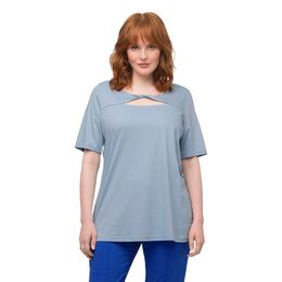 Ulla Popken Shirt in hellblau | Gr.: 50-52