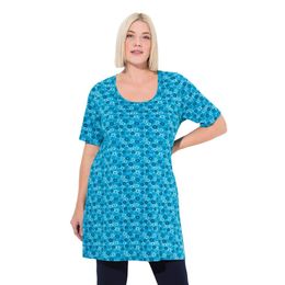 Ulla Popken Longshirt in aqua | Gr.: 66-68