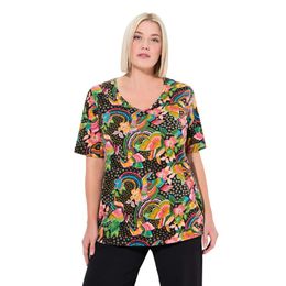 Ulla Popken Longshirt in schwarz | Gr.: 58-60