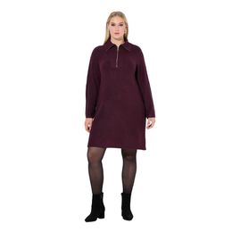 Ulla Popken Midikleid in dunkel weinrot | Gr.: 50-52