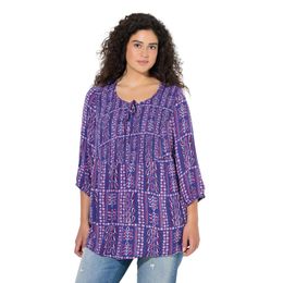 Ulla Popken Bluse in dunkelblau | Gr.: 62/64