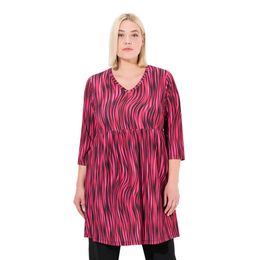 Ulla Popken Longshirt in rubinrot | Gr.: 42-44