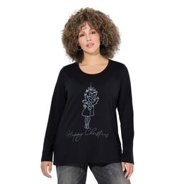 Ulla Popken Longsleeve in schwarz | Gr.: 58-60