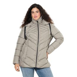Ulla Popken Steppjacke in mittelgrau | Gr.: 42-44