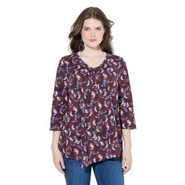 Ulla Popken Shirt in dunkel weinrot | Gr.: 50-52