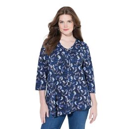 Ulla Popken Shirt in dunkelblau | Gr.: 42-44