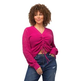 Ulla Popken Pullover in fuchsia pink | Gr.: 54-56