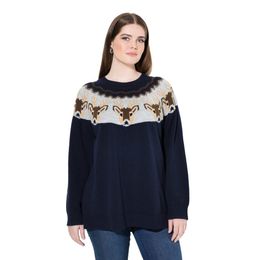 Ulla Popken Pullover in marine | Gr.: 42-44