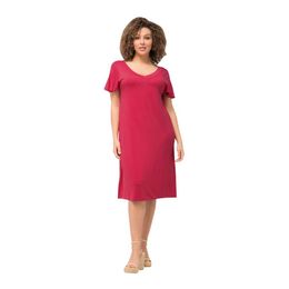 Ulla Popken Kleid in dunkel rosa | Gr.: 50-52