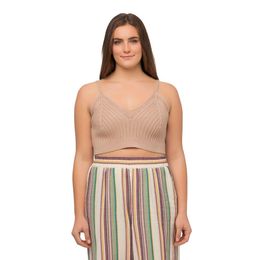 Ulla Popken Pullover in beige | Gr.: 46-48
