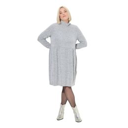 Ulla Popken Kleid in hellgrau m&eacute;lange | Gr.: 42-44