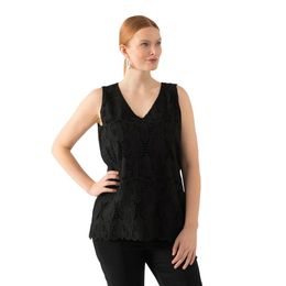 Ulla Popken Blusentop in schwarz | Gr.: 50-52
