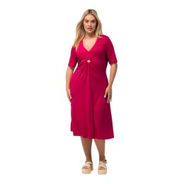 Ulla Popken Midikleid in fuchsia pink | Gr.: 50-52