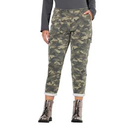 Ulla Popken Cargohose in olivgrau | Gr.: 50 - Normalgr&ouml;&szlig;e